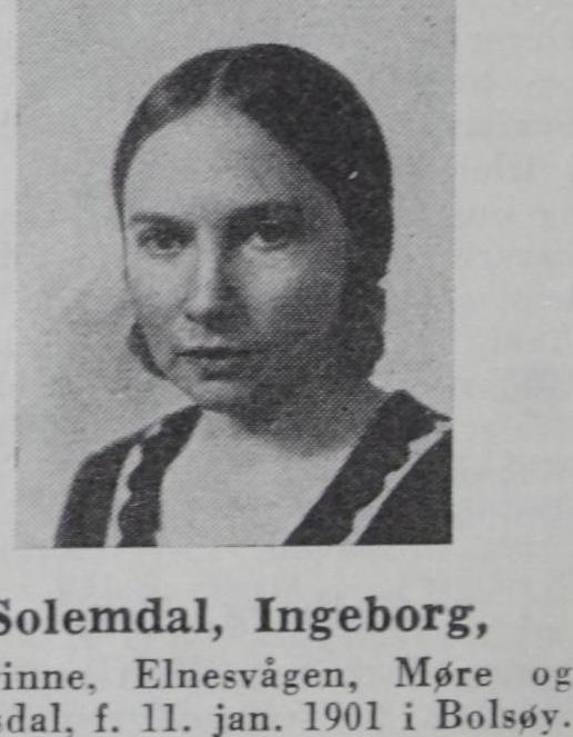 Ingeborg Solemdal – lokalhistoriewiki.no