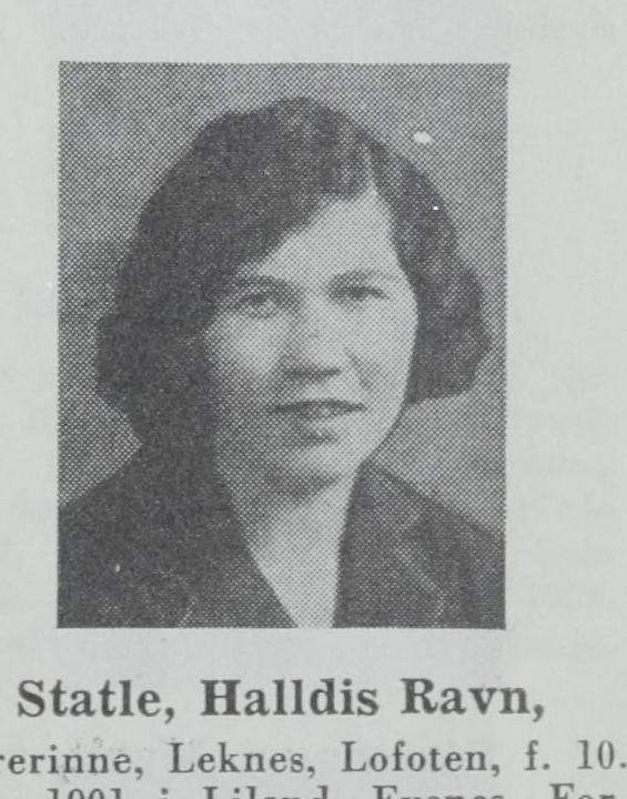 Halldis Ravn Statle (1901–1988) – lokalhistoriewiki.no
