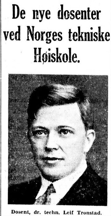 Leif Tronstad – lokalhistoriewiki.no