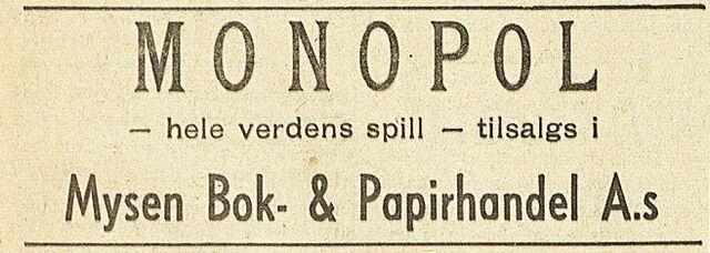 Monopol (spill) – lokalhistoriewiki.no