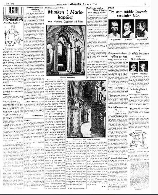 Munken i Nidarosdomen – lokalhistoriewiki.no